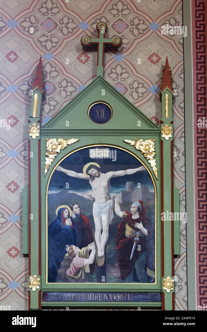 12th Stations of the Cross, Jesus dies on the cross, church of Saint ...
