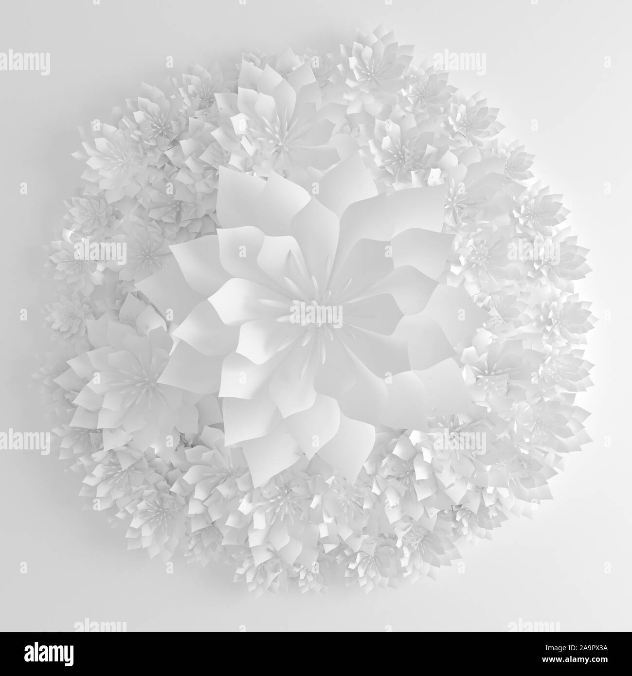 3d flowers illustration Black and White Stock Photos & Images - Alamy