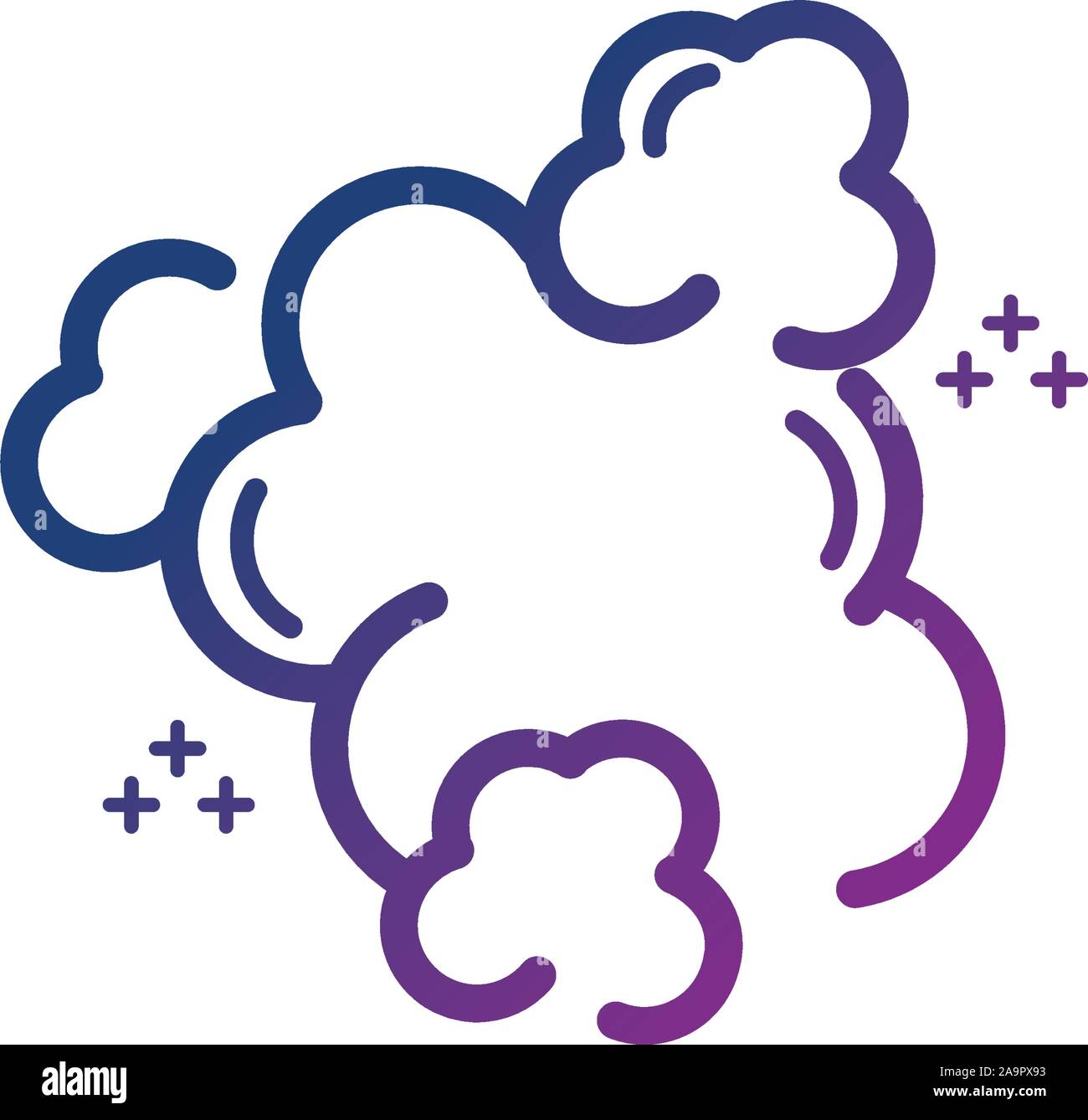 blows steam cloud smoke gradient icon illustration Stock Vector Image ...
