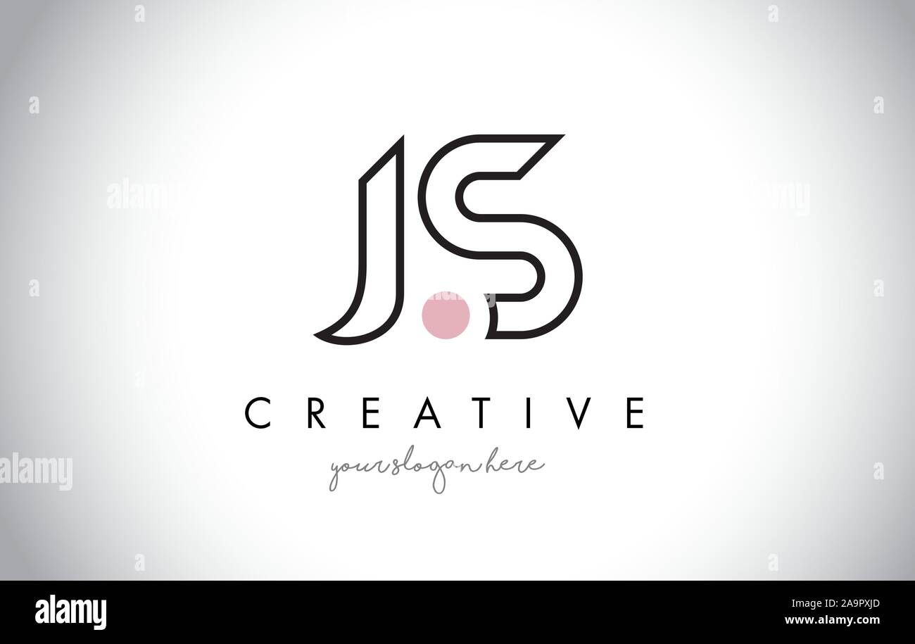 JS Letter Logo Design with Creative Modern Trendy Typography and Black ...