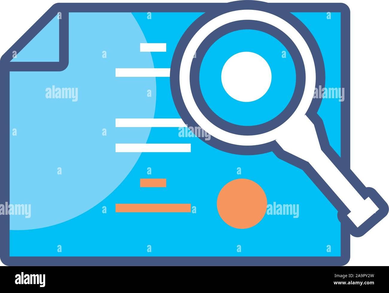 document analysis research fill style icon vector illustration Stock ...
