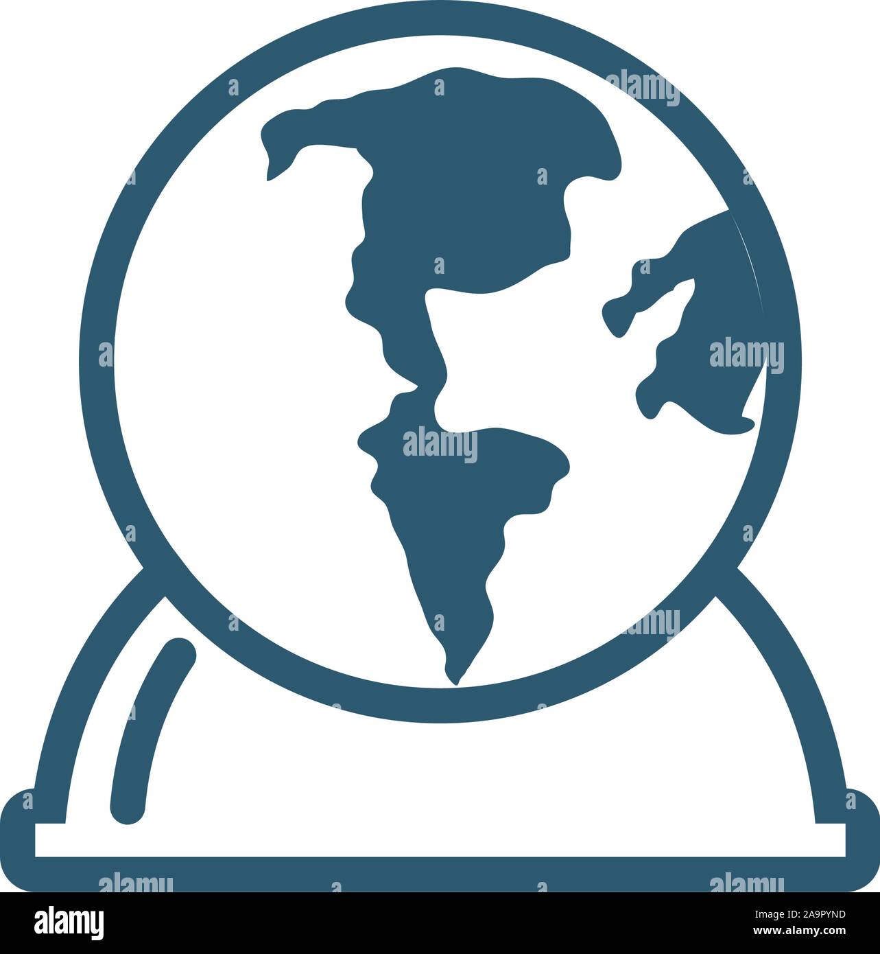 globe science research line style icon vector illustration Stock Vector ...