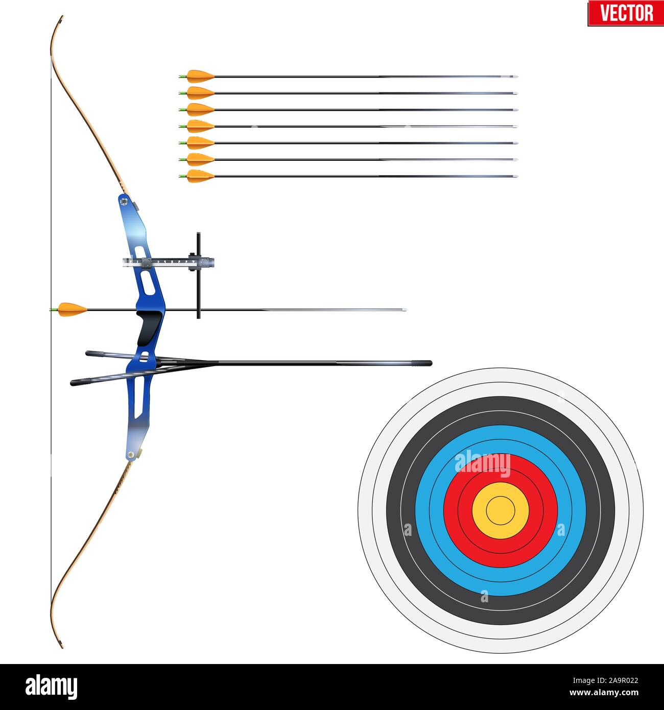 Set of Recurve Archery Sport Equipment Stock Vector Image & Art - Alamy