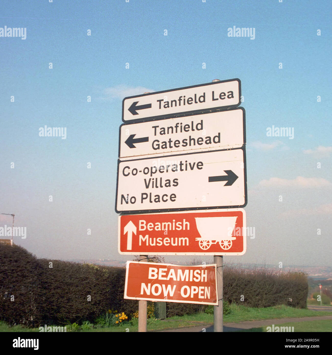 Road sign in County Durham in England Stock Photo - Alamy