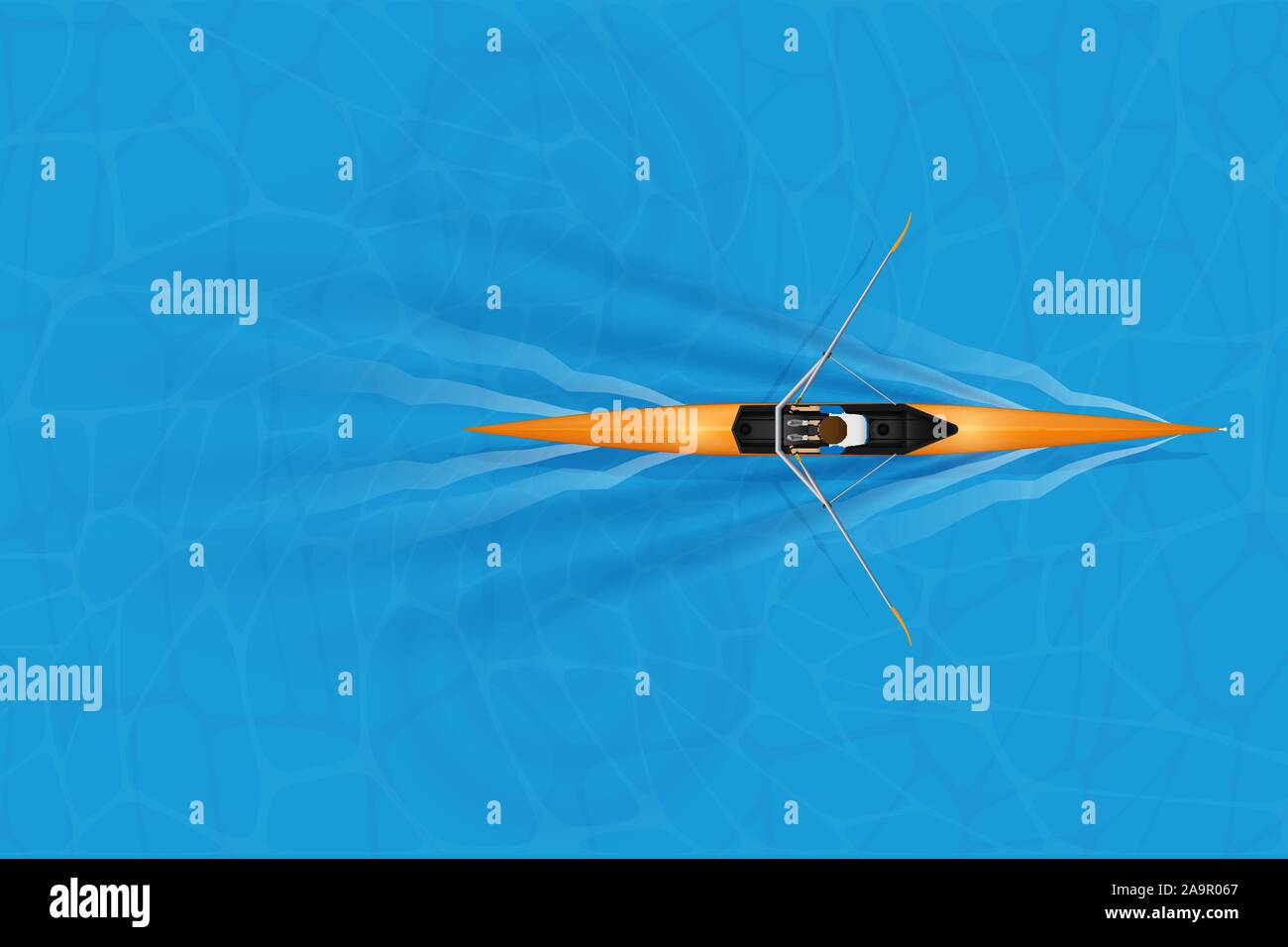 Single Racing shell with paddler Stock Vector Image & Art - Alamy