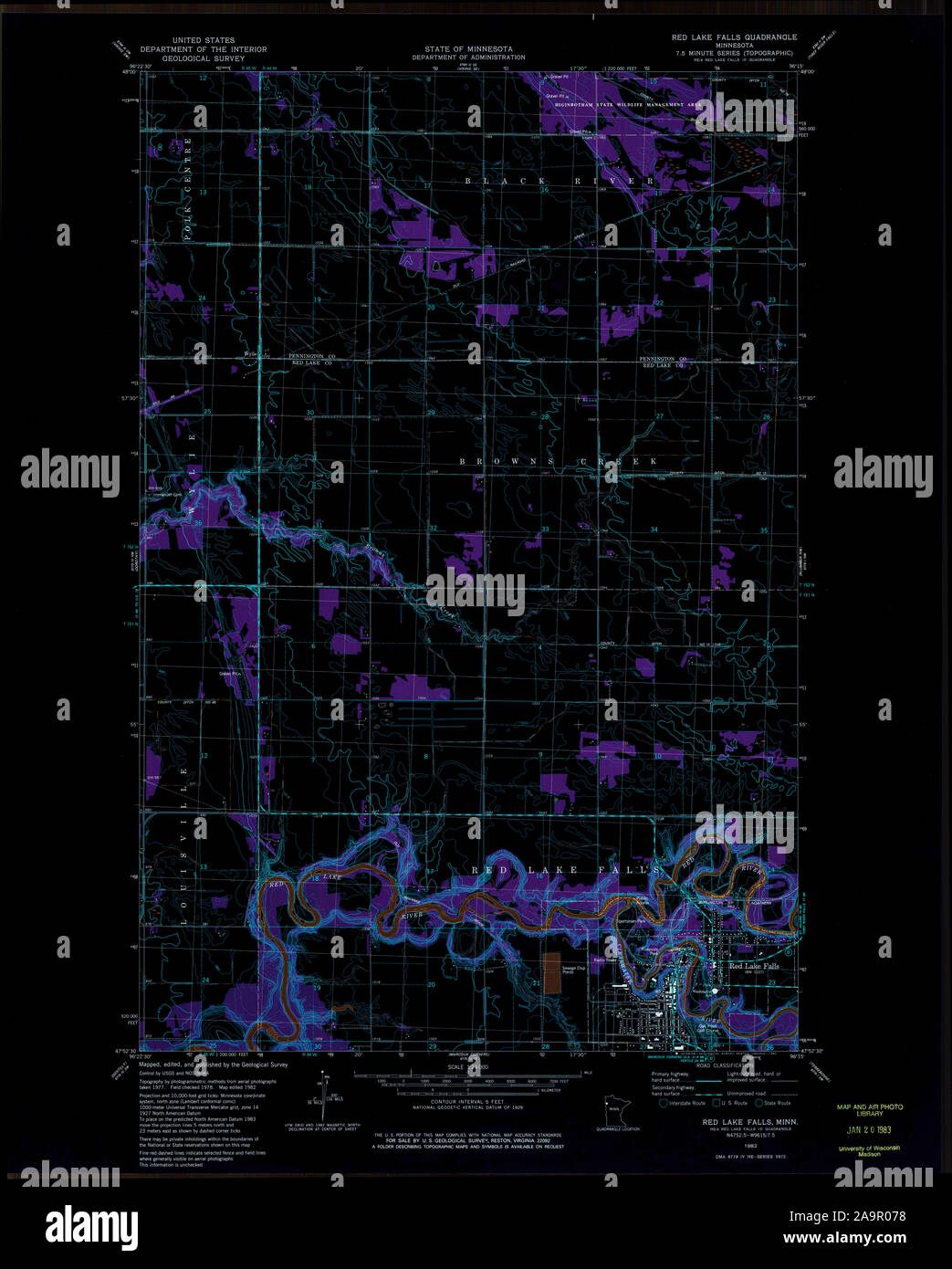 Red lake minnesota map hi-res stock photography and images - Alamy