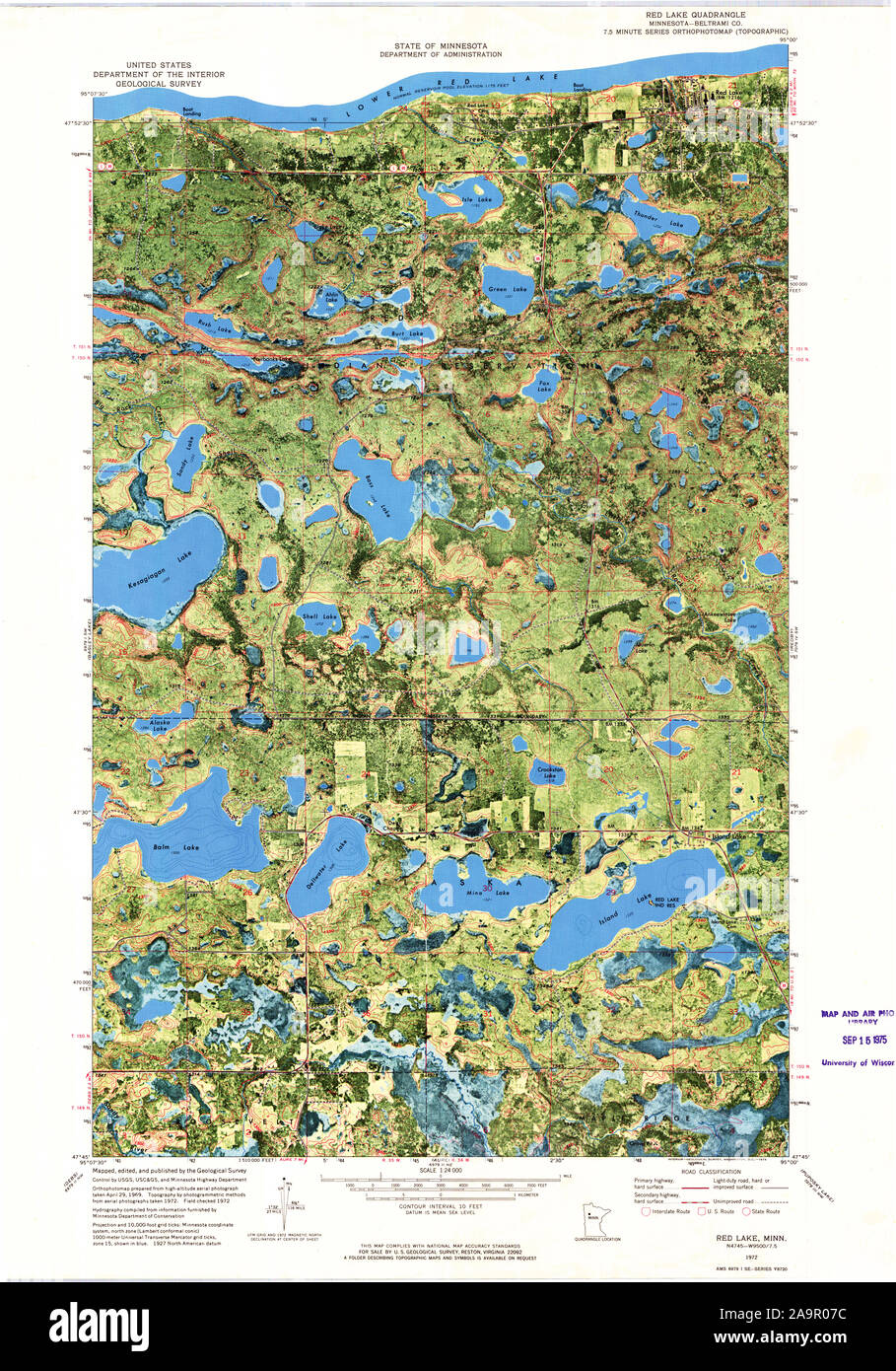 Red lake minnesota map hi-res stock photography and images - Alamy