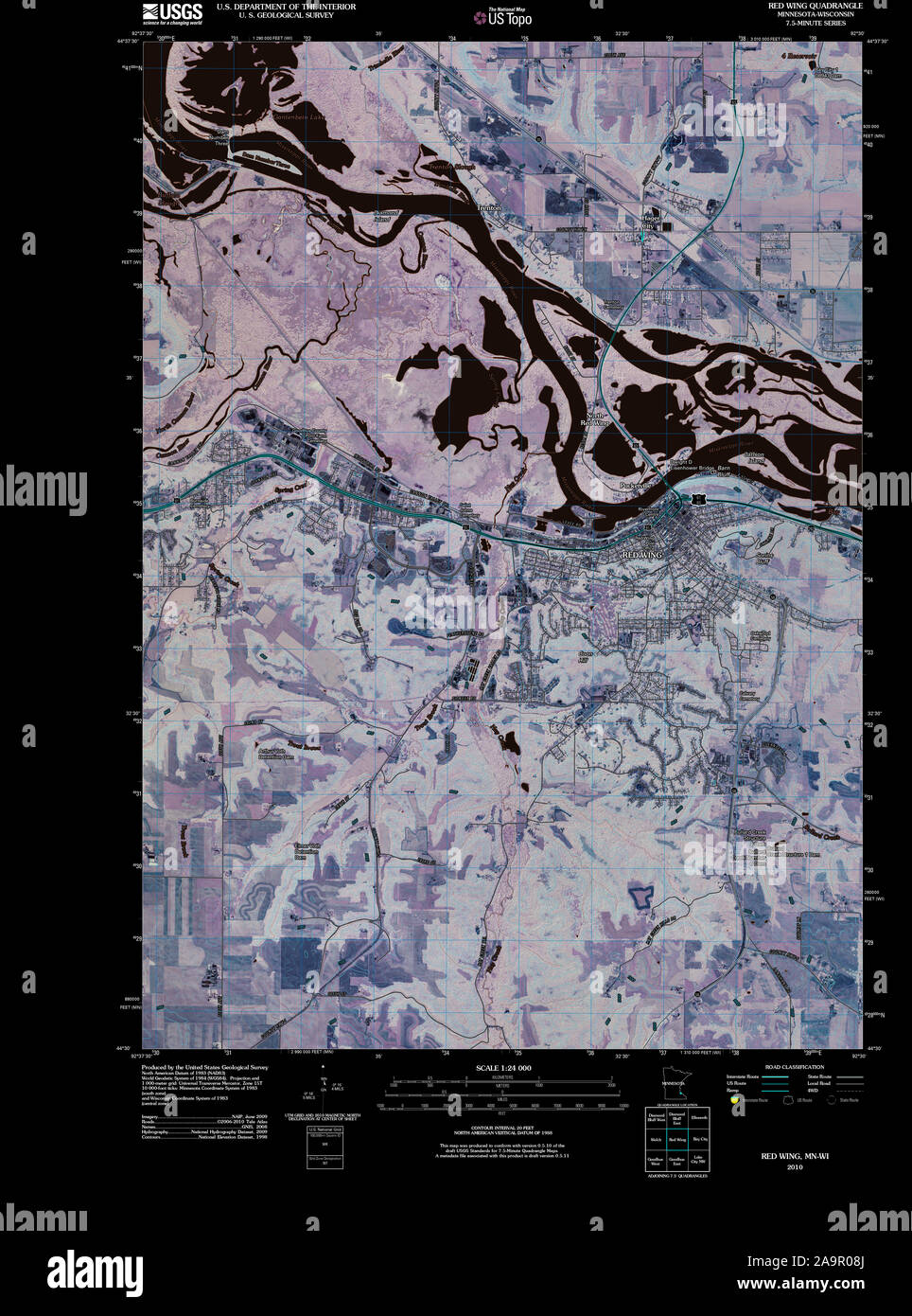 Red wing minnesota map hi-res stock photography and images - Alamy