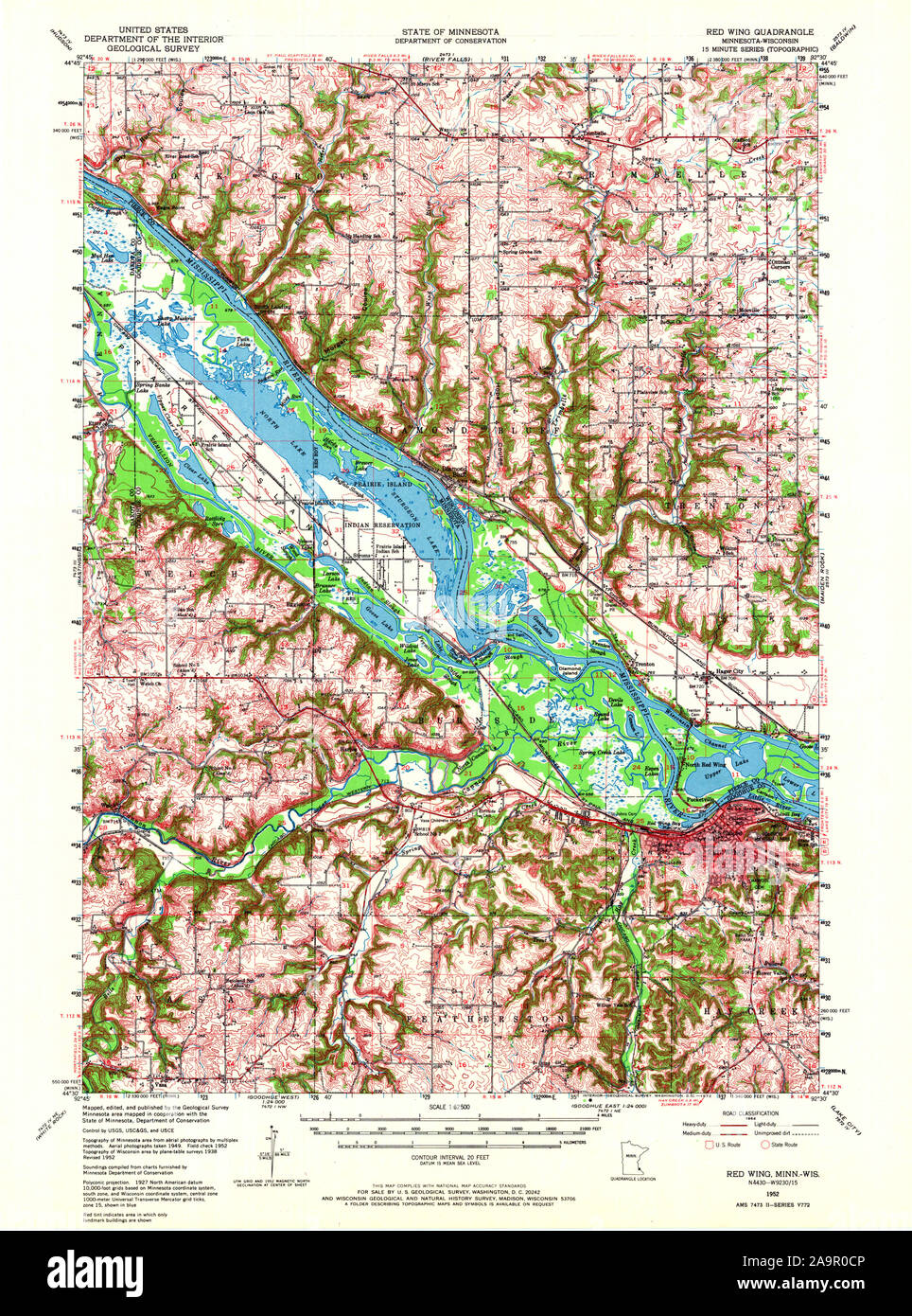 Red wing minnesota map hi-res stock photography and images - Alamy