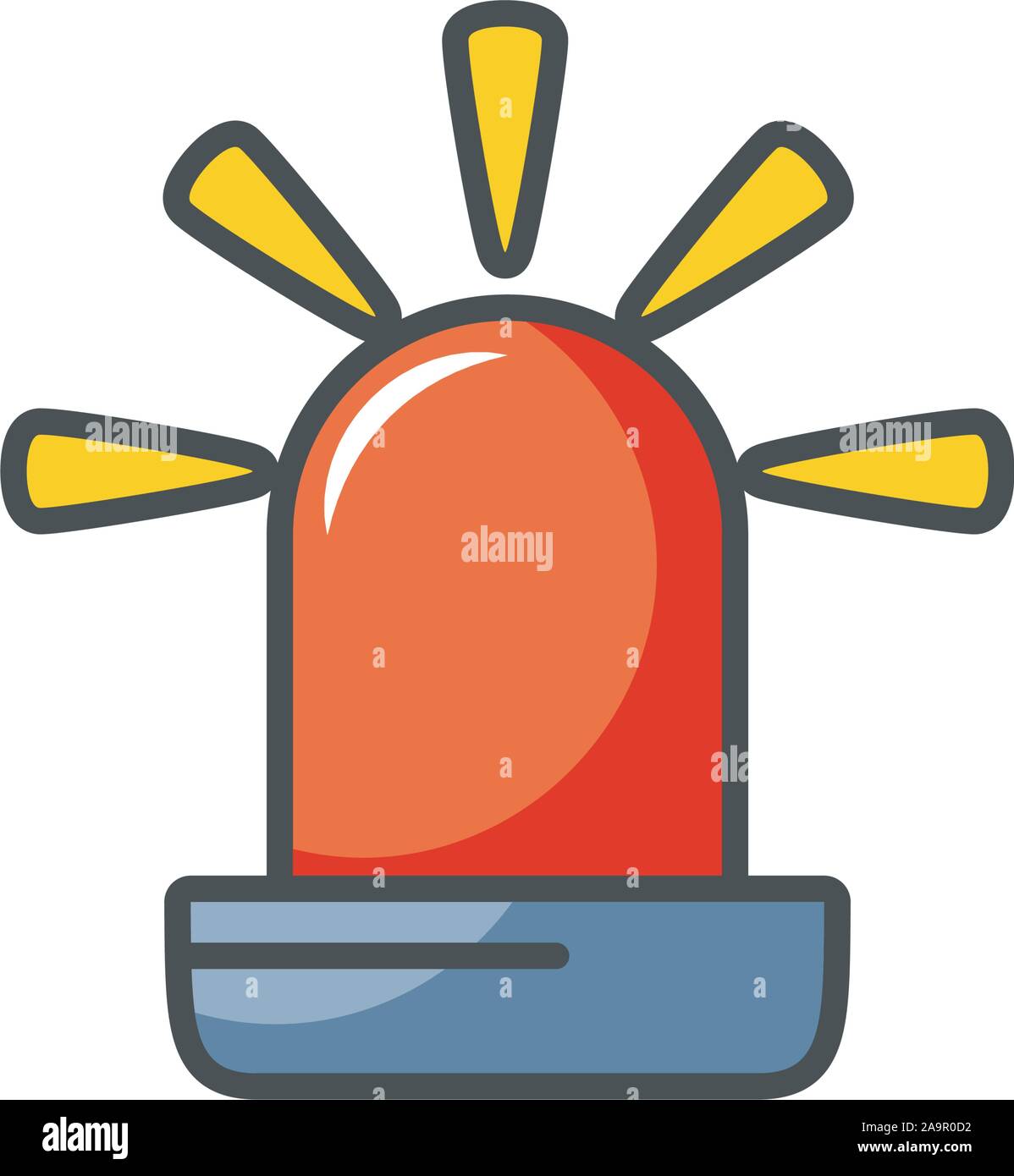 alert siren industrial protection safety fill vector illustration Stock ...