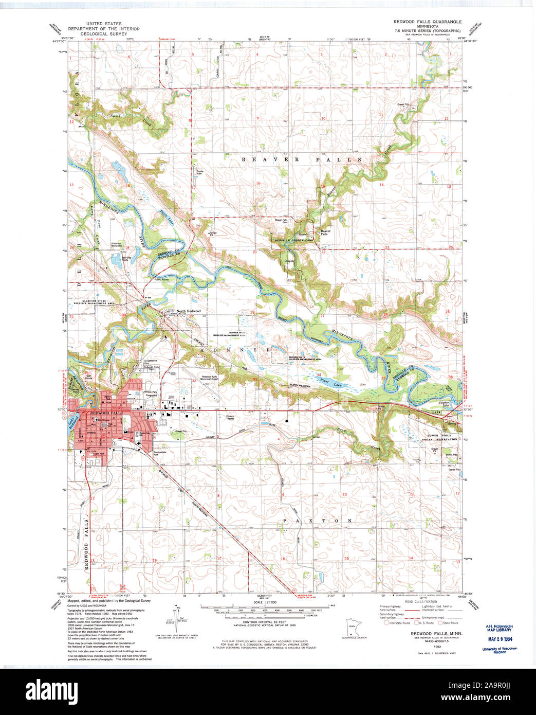Redwood minnesota map hi-res stock photography and images - Alamy