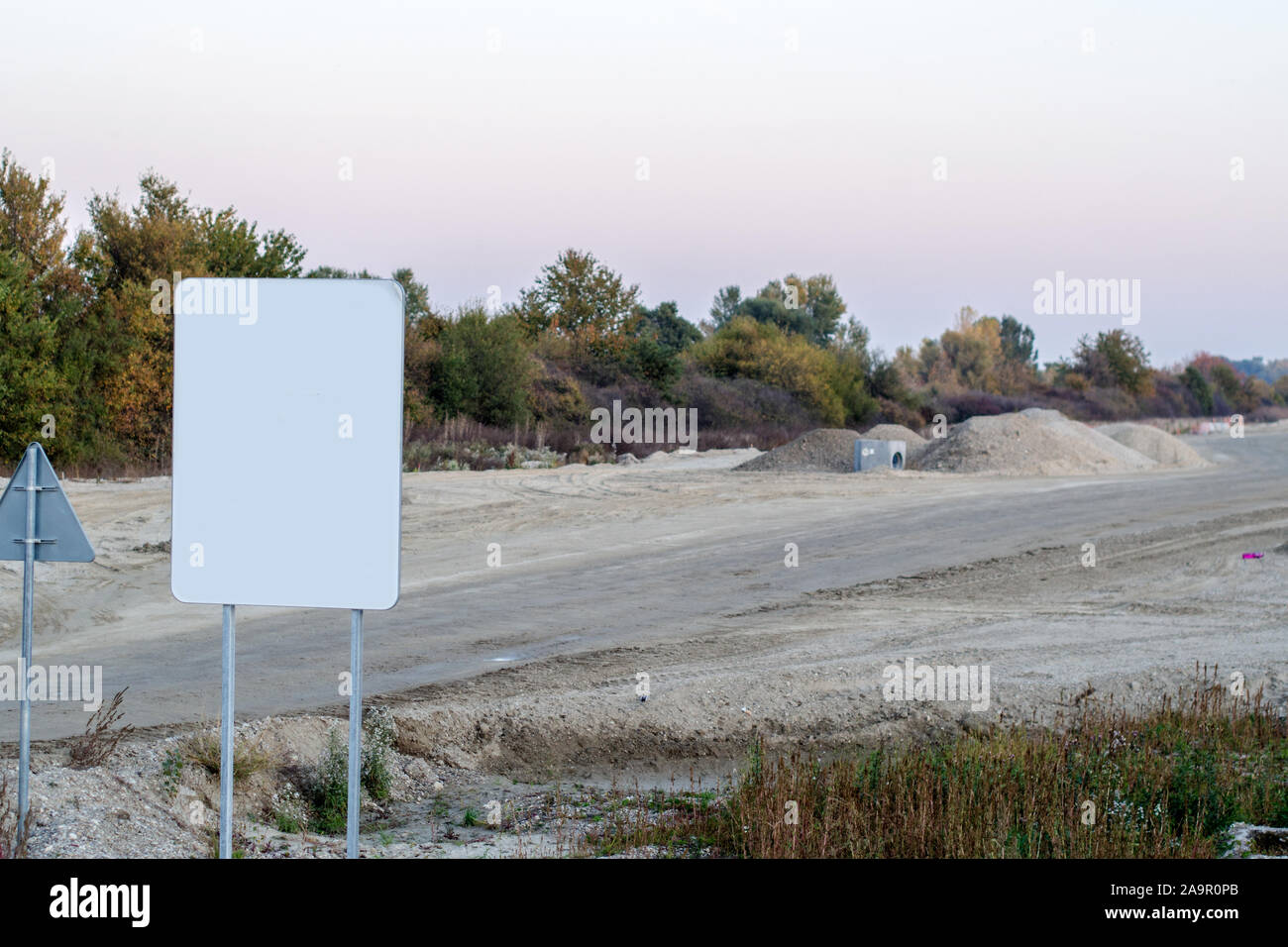 look at construction site while building a highway in Slovakia, D4R7 ...