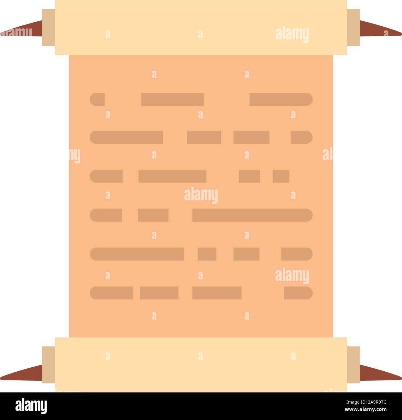 parchment paper antique medieval flat design vector illustration Stock ...