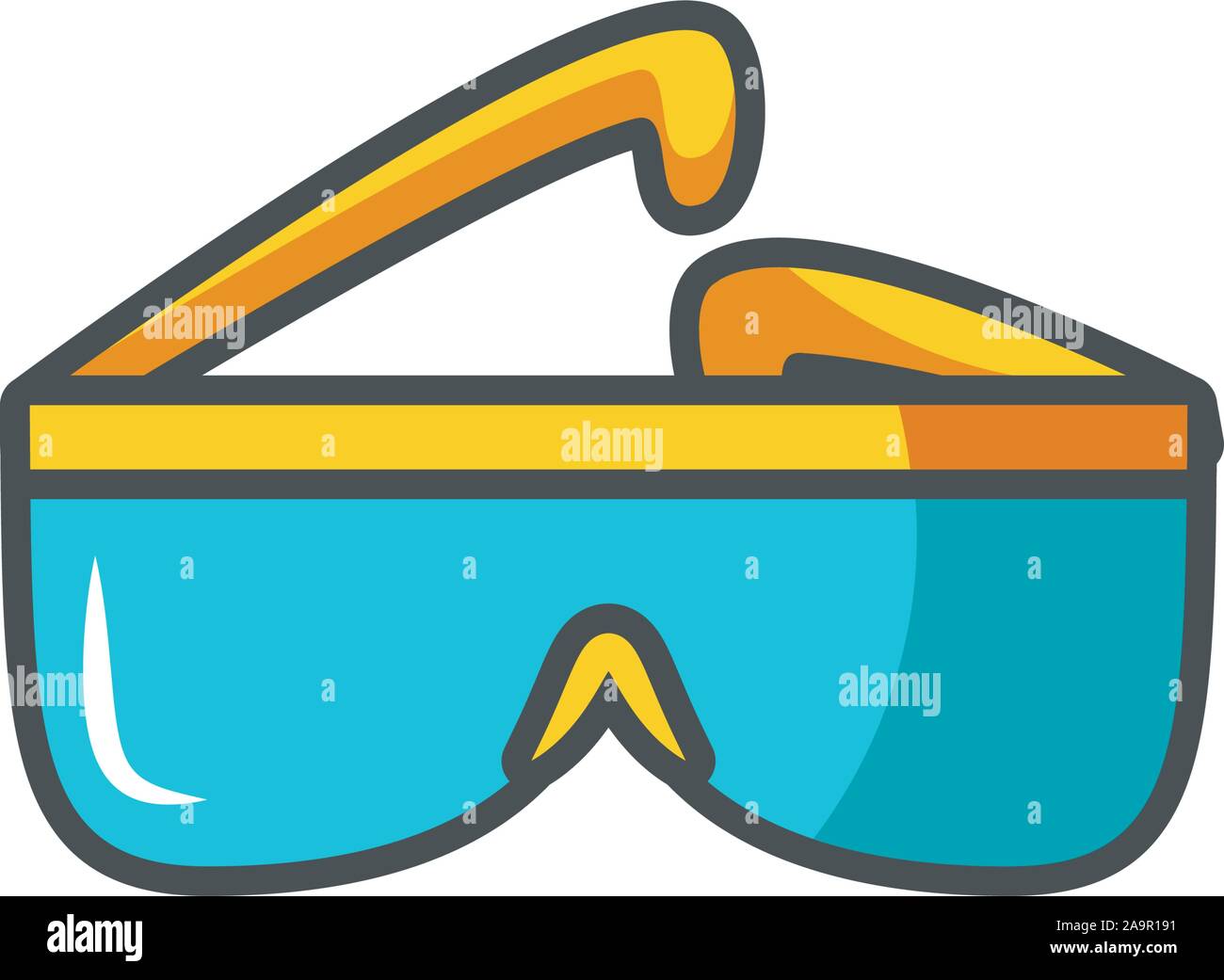 goggles industrial protection safety fill vector illustration Stock ...
