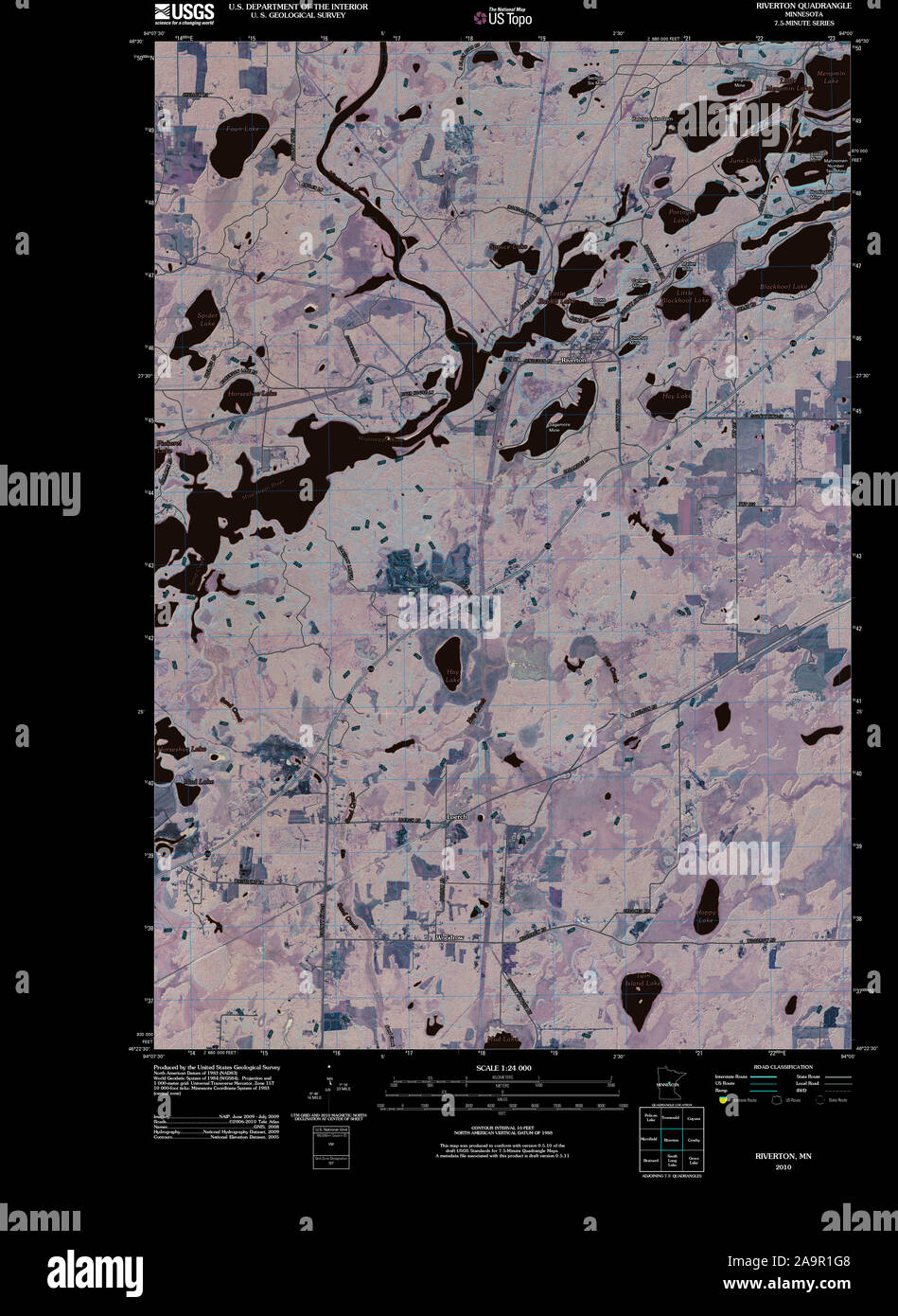 Map of riverton hi-res stock photography and images - Alamy