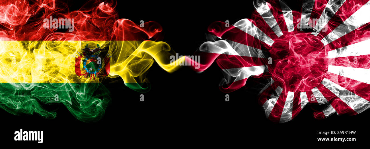 Bolivia, Bolivian vs Japan, Japanese, sun smoky mystic states flags ...