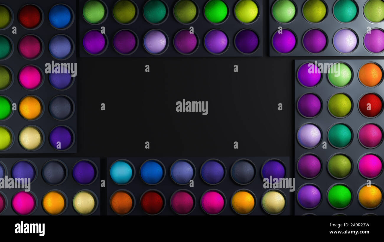 Eye shadow concepts. 33d rendering 3d illustration Stock Photo - Alamy