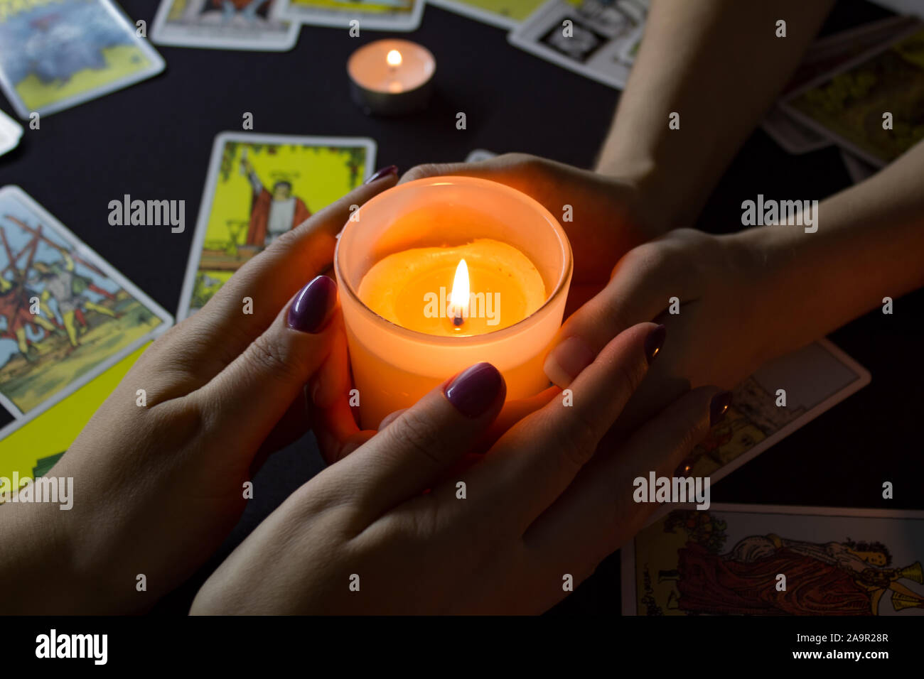 Seance candles hi-res stock photography and images - Alamy