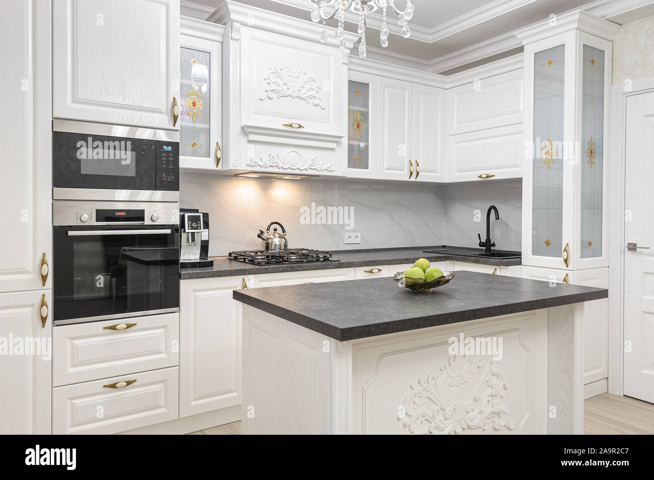 Kitchen island buffet hi-res stock photography and images - Alamy