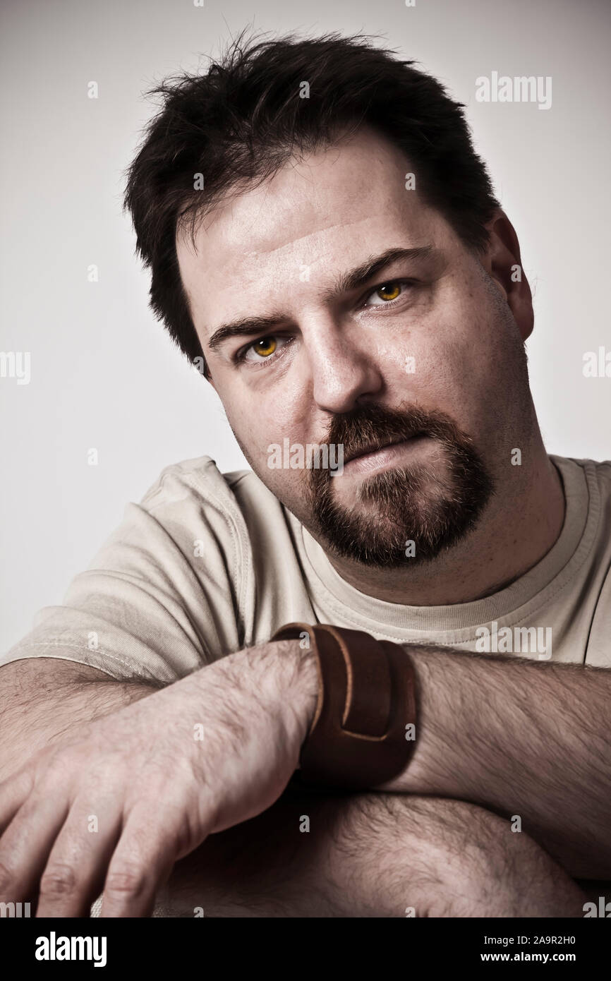 A handsome young man with a goatee beard, Modelrelease Stock Photo - Alamy