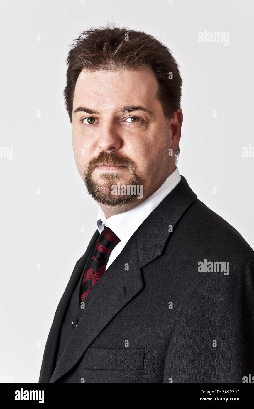 A handsome young man with a goatee beard, Modelrelease Stock Photo - Alamy
