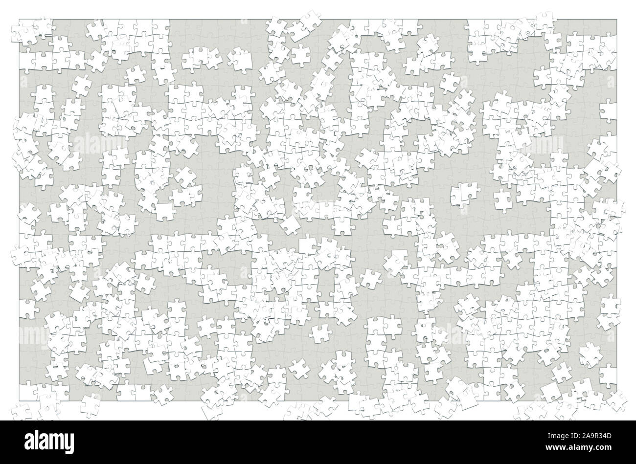 Grey puzzle pieces Cut Out Stock Images & Pictures - Alamy