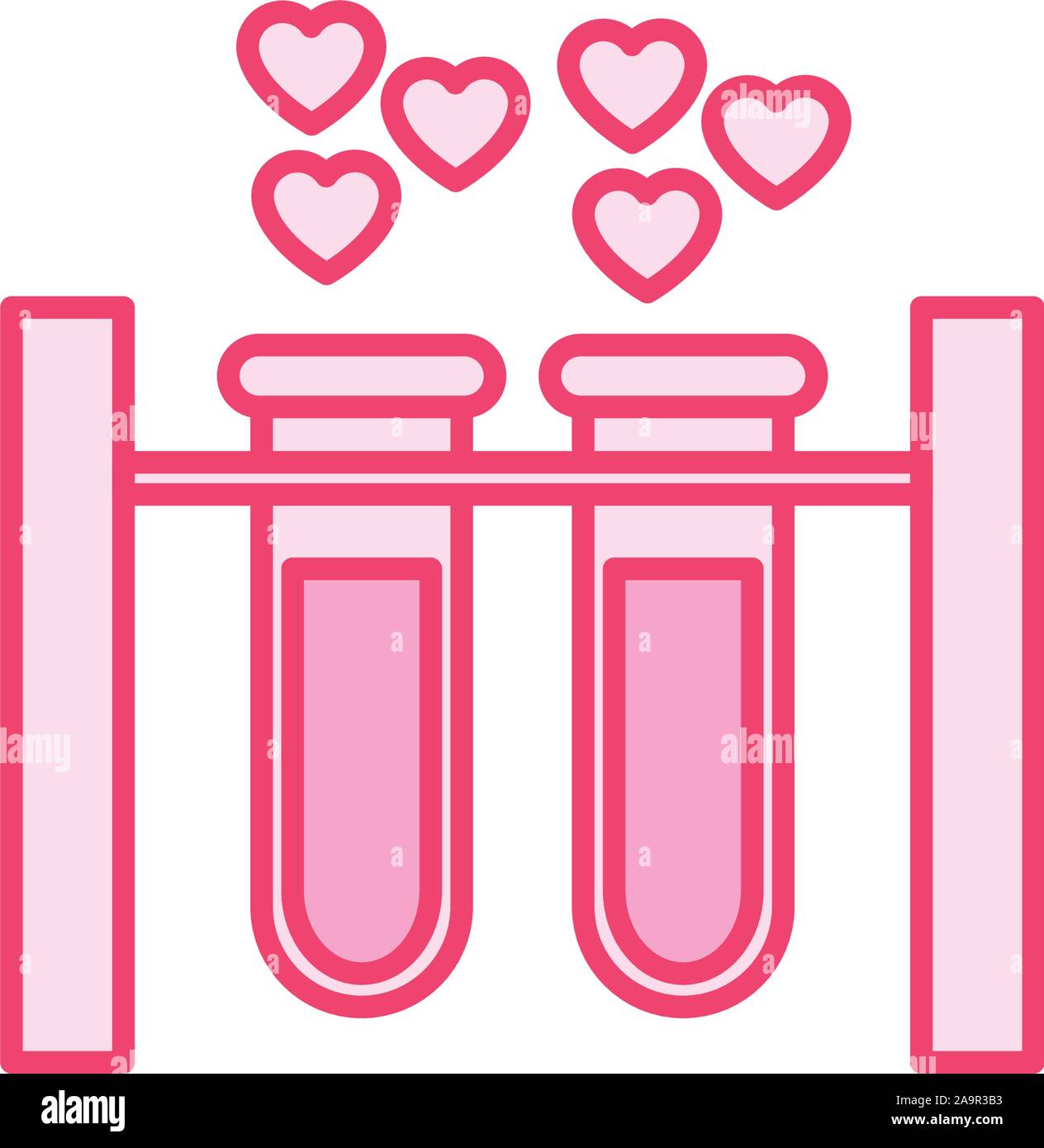 tube tests potion hearts romantic passion love line and fill pink ...