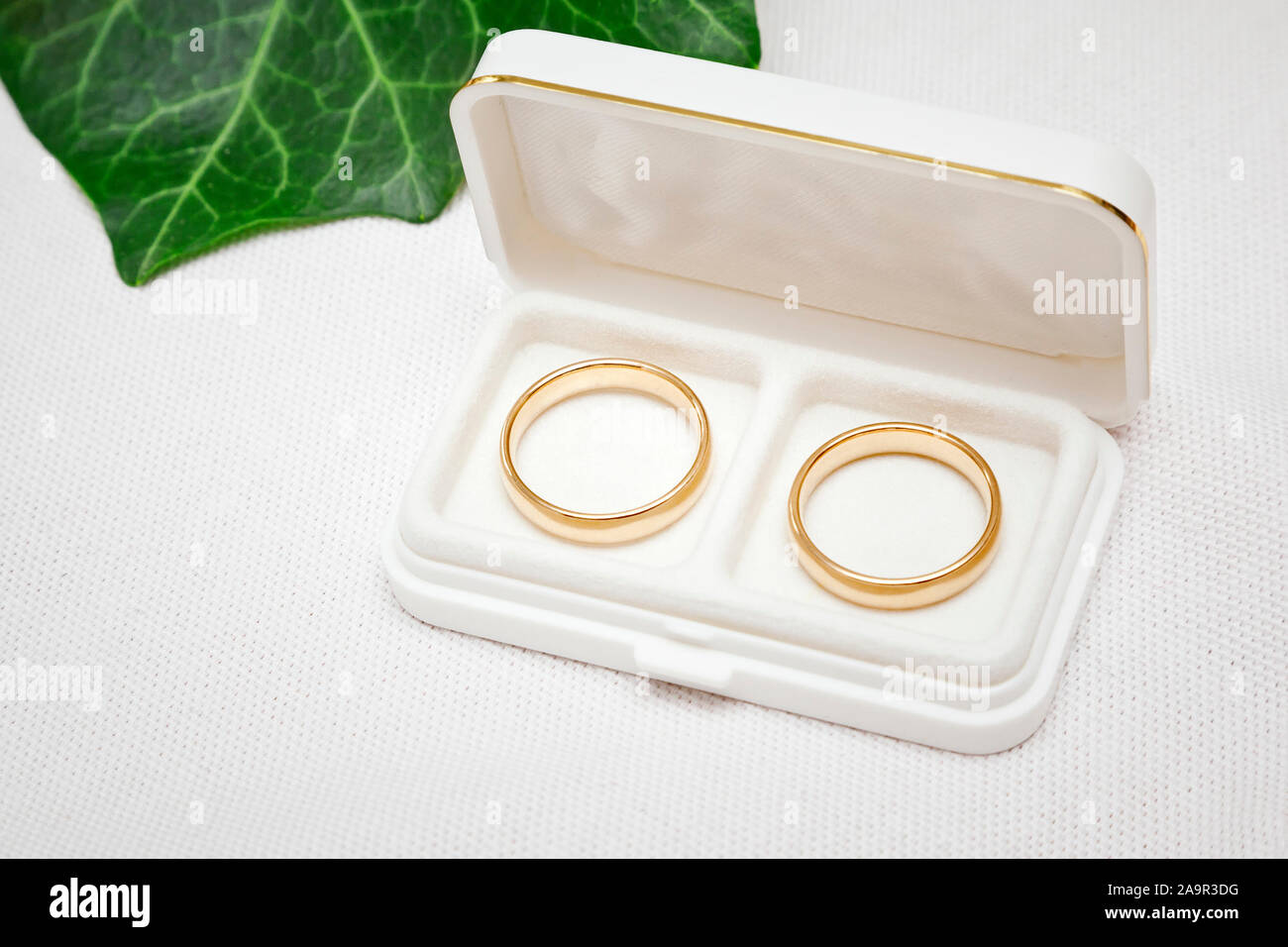 An image of two golden wedding rings Stock Photo - Alamy