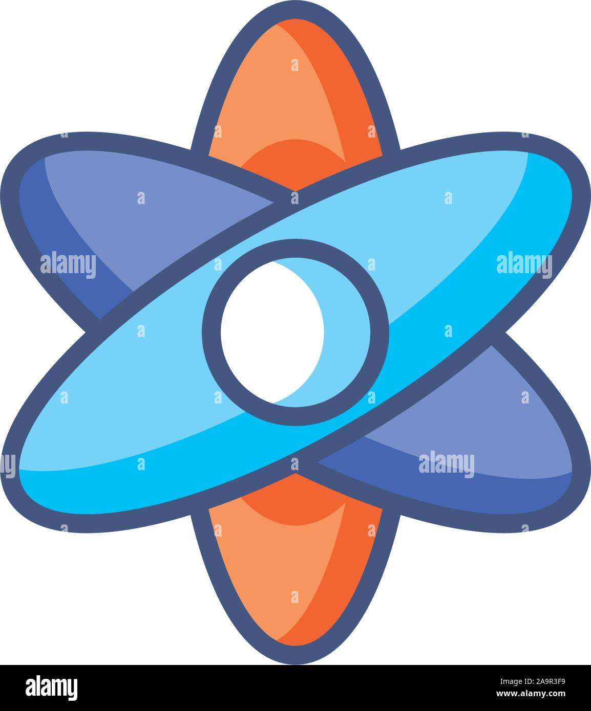 molecule atom science research fill style icon vector illustration ...