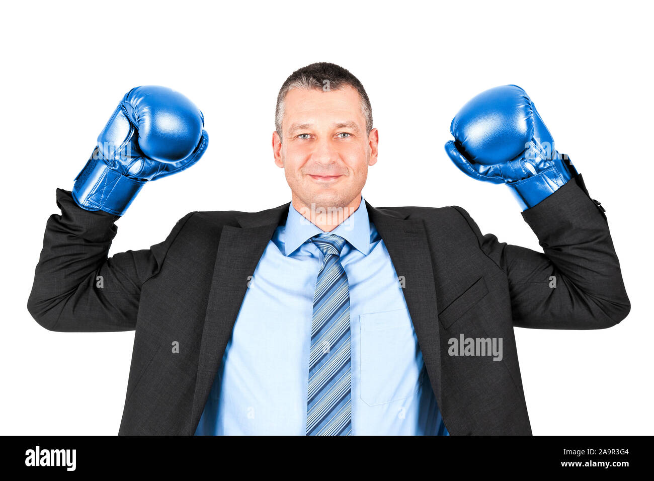 Handsome businessman boxing gloves hi-res stock photography and images ...