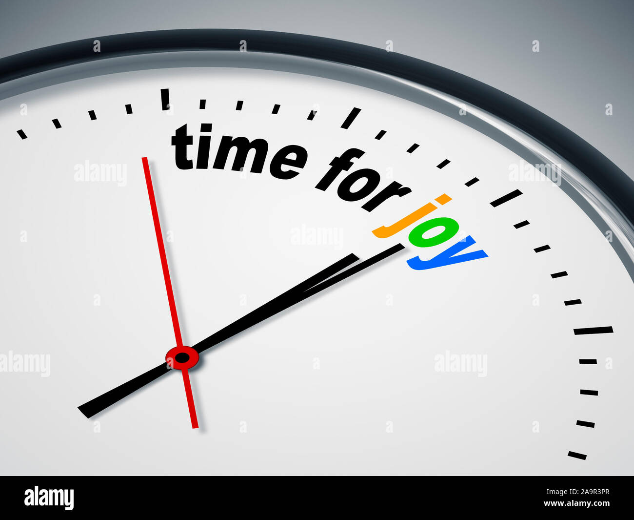 An image of a nice clock with time for joy Stock Photo - Alamy