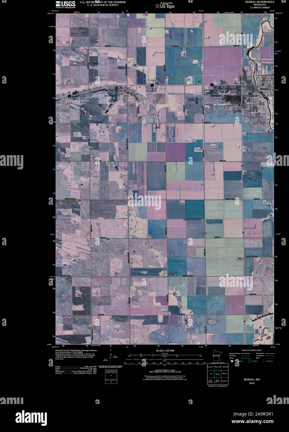 Roseau minnesota map hi-res stock photography and images - Alamy