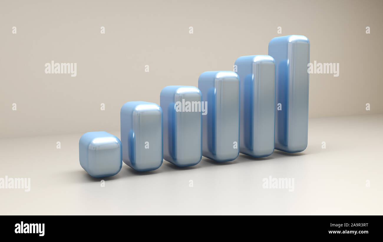 Economic abstract background, blue.3d rendering 3d illustration Stock ...