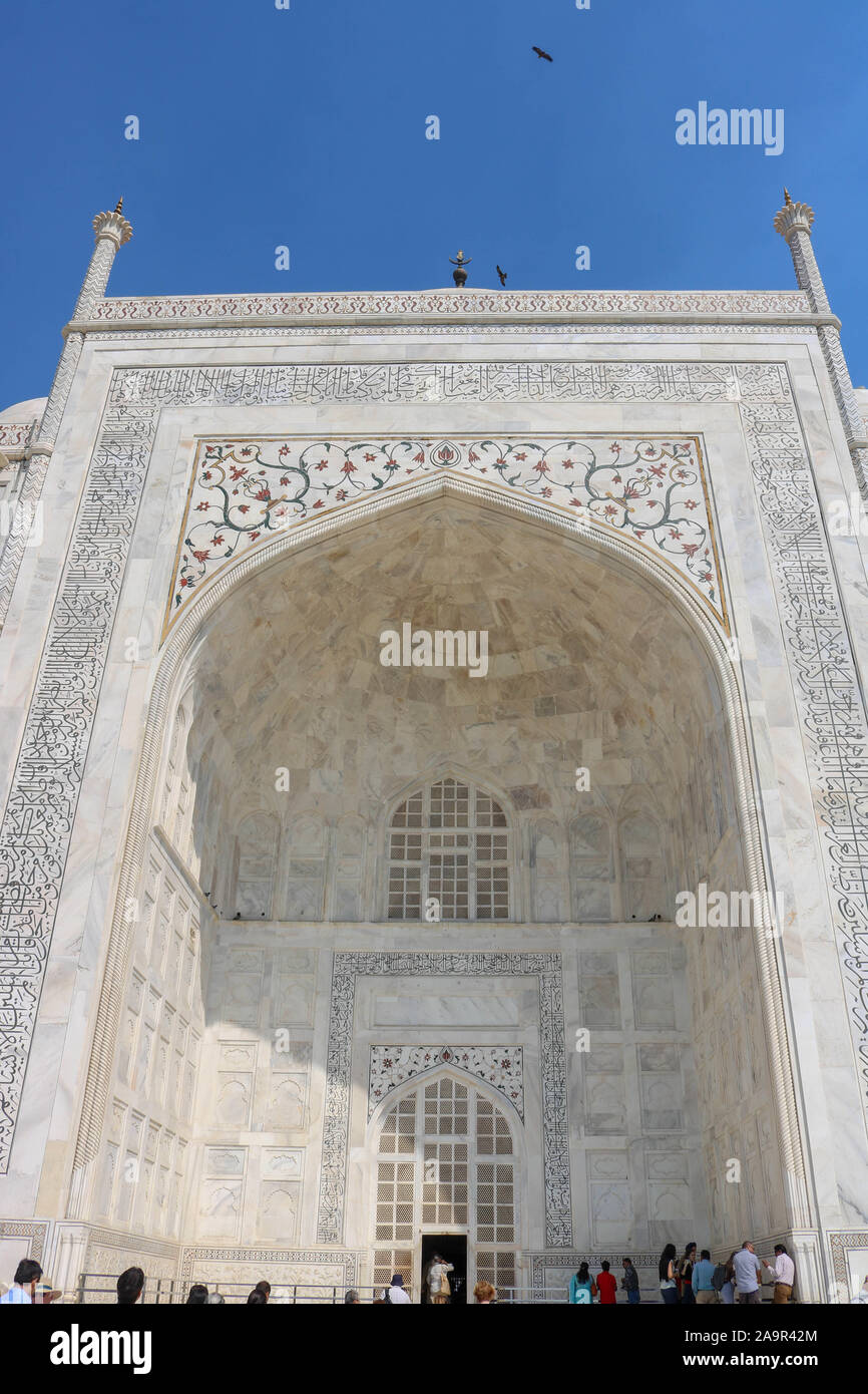 Beautifully designed marble arch window with details ornaments and ...