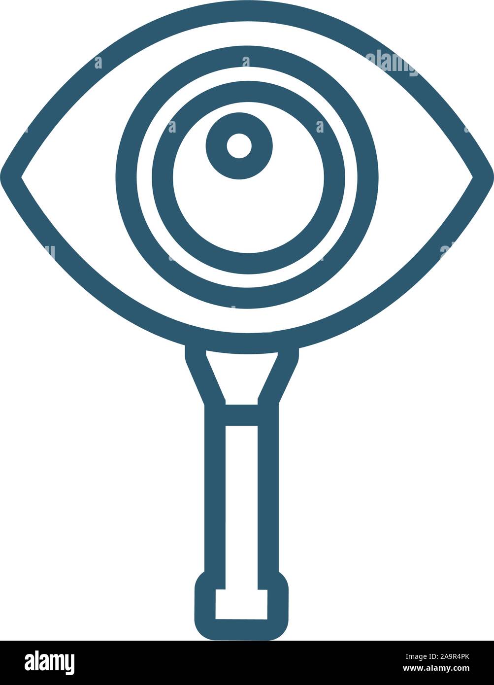 eye analysis magnifier research line style icon vector illustration ...