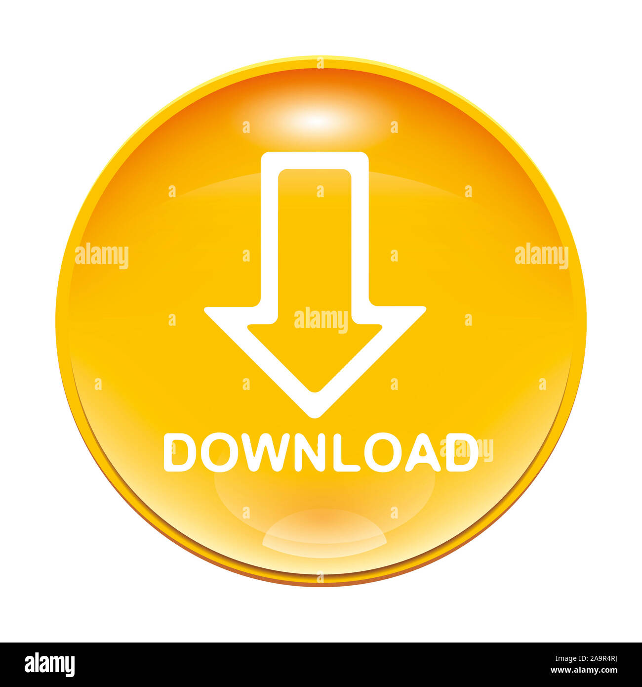 An image of a yellow download icon Stock Photo - Alamy