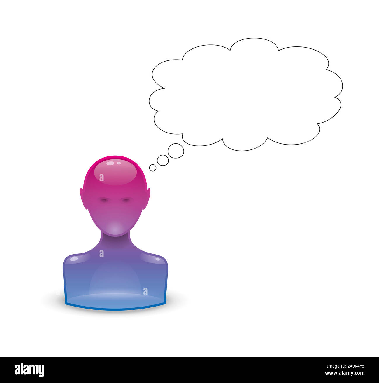 An image of glossy thinking man symbol Stock Photo - Alamy