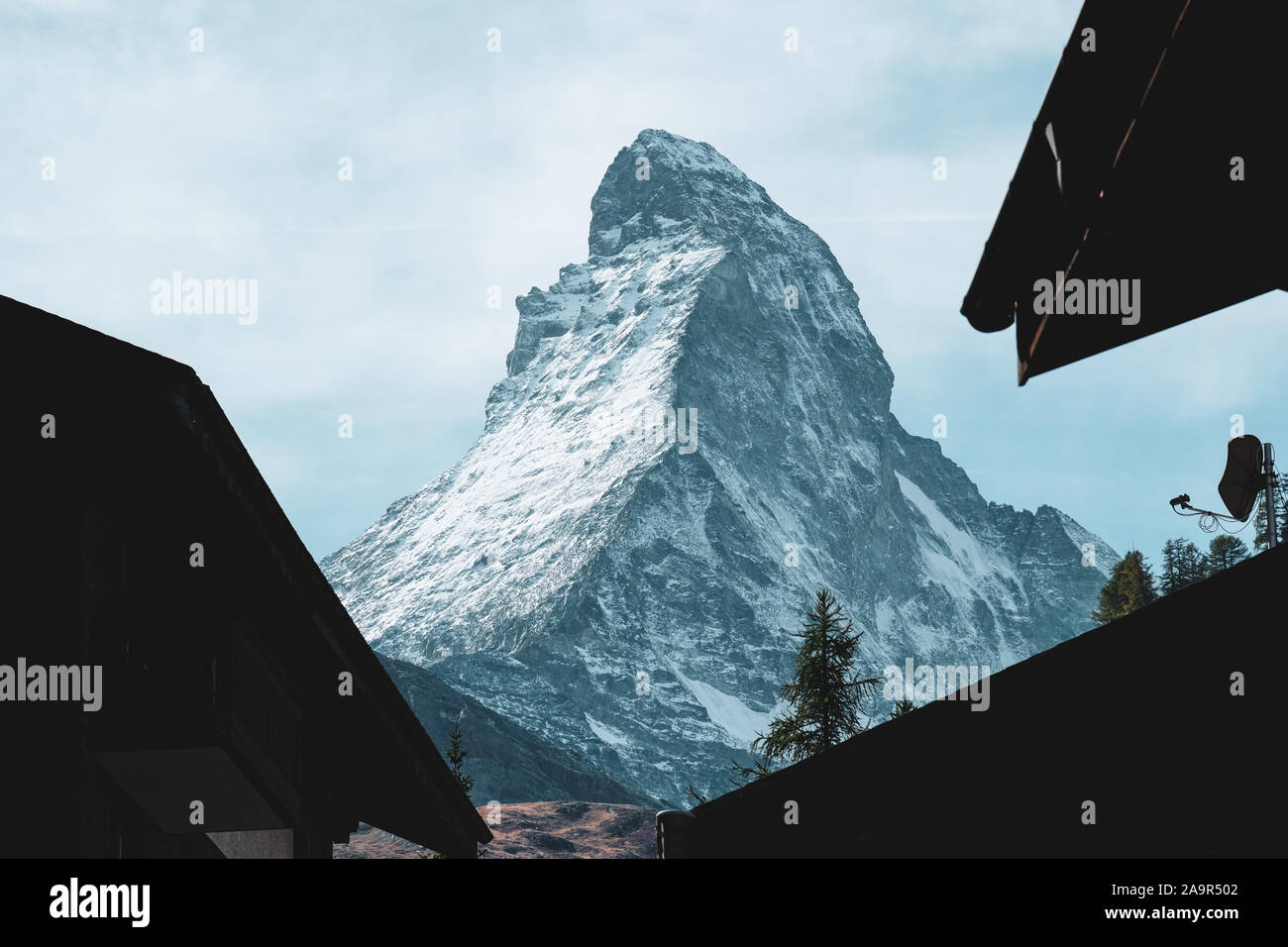 The Matterhorn with its fall colors. The Matterhorn is the Mountain of ...