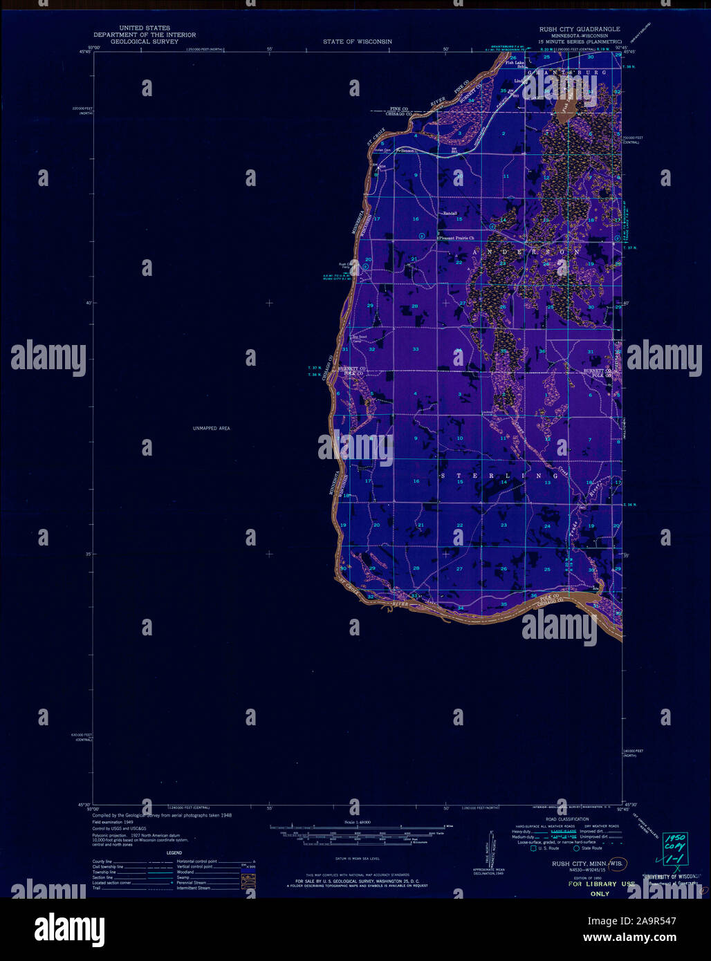 Map of rush city minnesota hi-res stock photography and images - Alamy