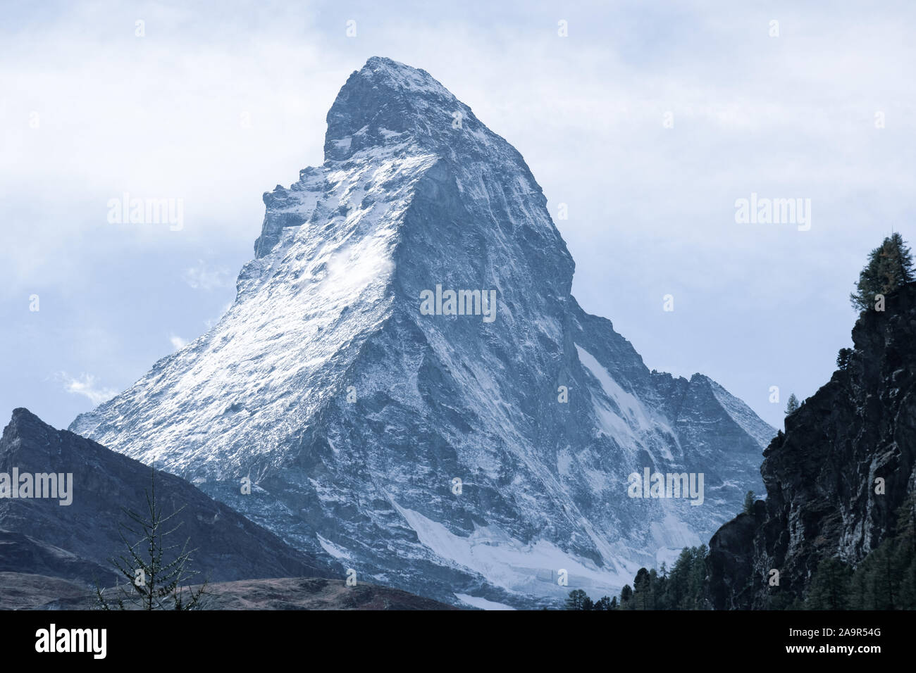 The Matterhorn with its fall colors. The Matterhorn is the Mountain of ...
