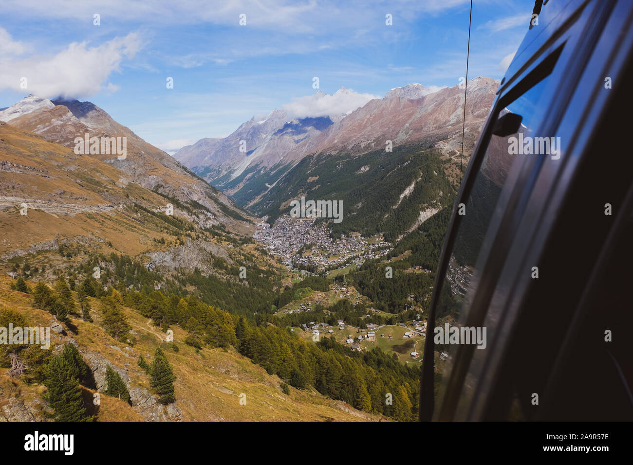 Zermatt and its fall colors from the Matterhorn Glacier Paradise ...
