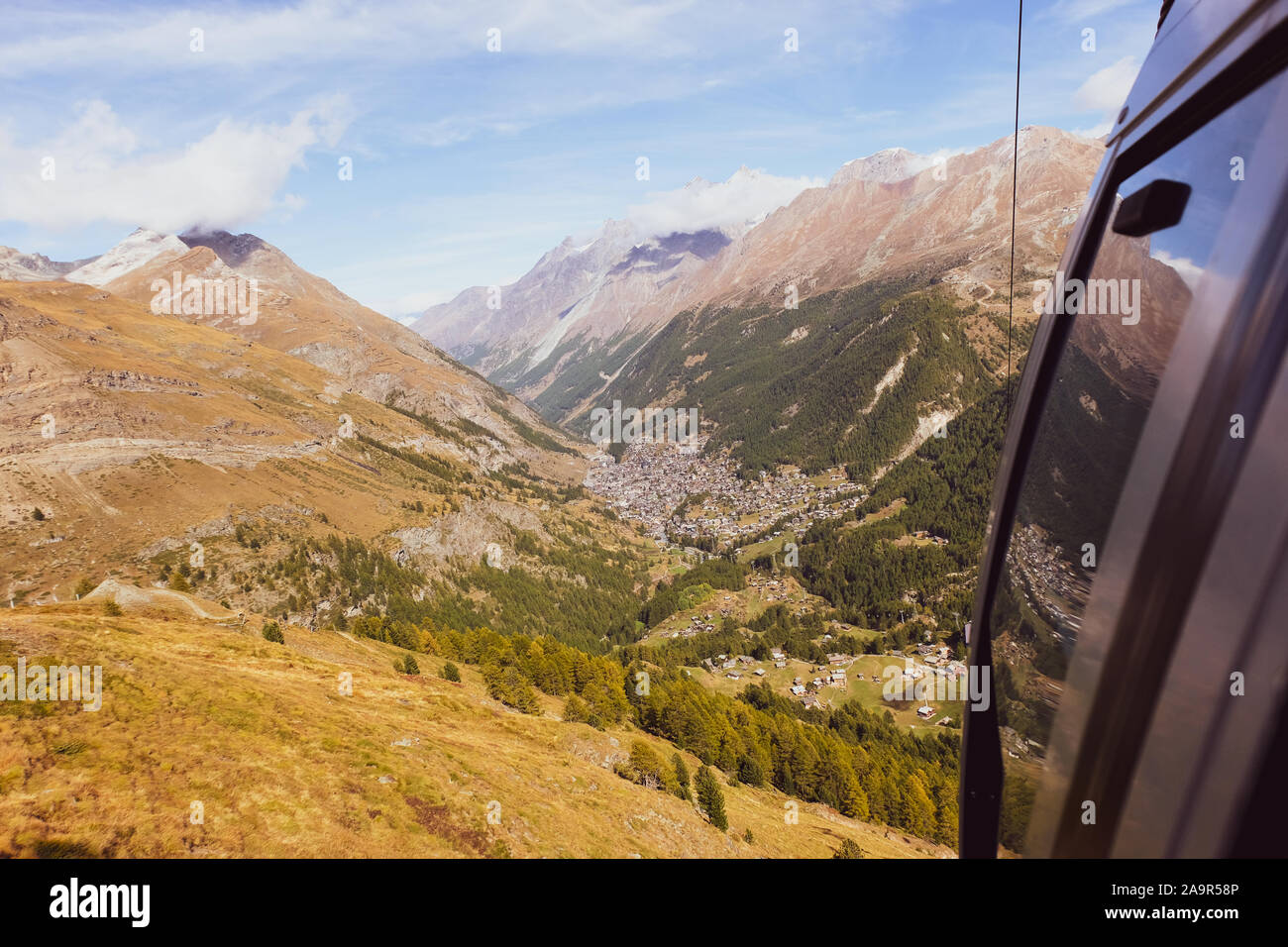 Zermatt and its fall colors from the Matterhorn Glacier Paradise ...
