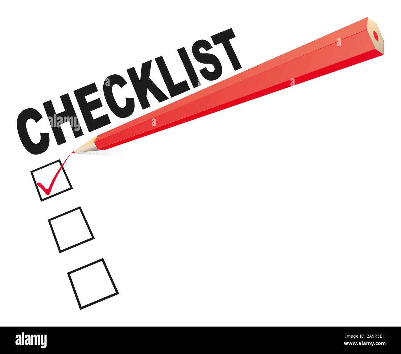 Checklist check list choice Cut Out Stock Images & Pictures - Alamy