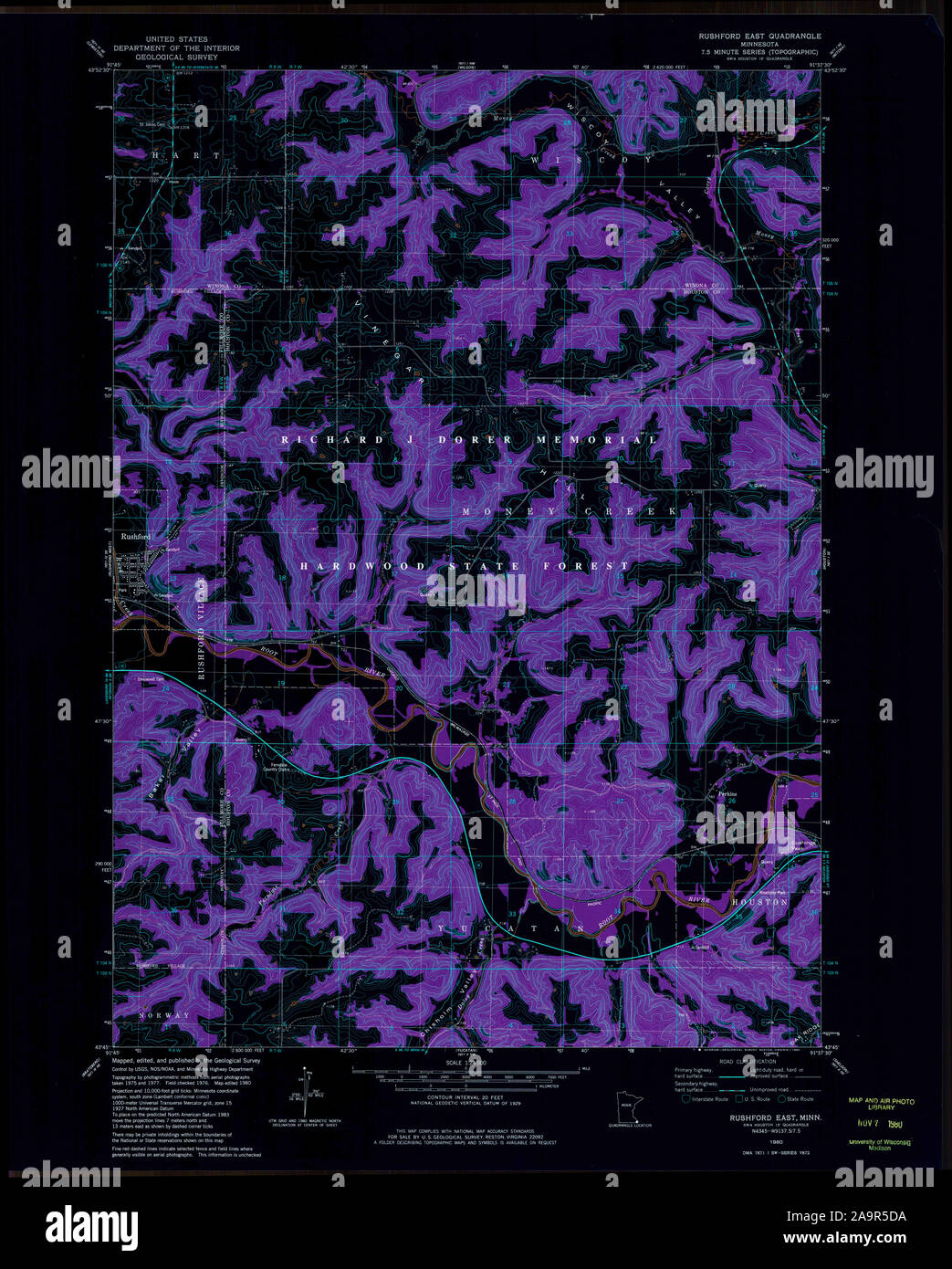 Map of rushford hi-res stock photography and images - Alamy