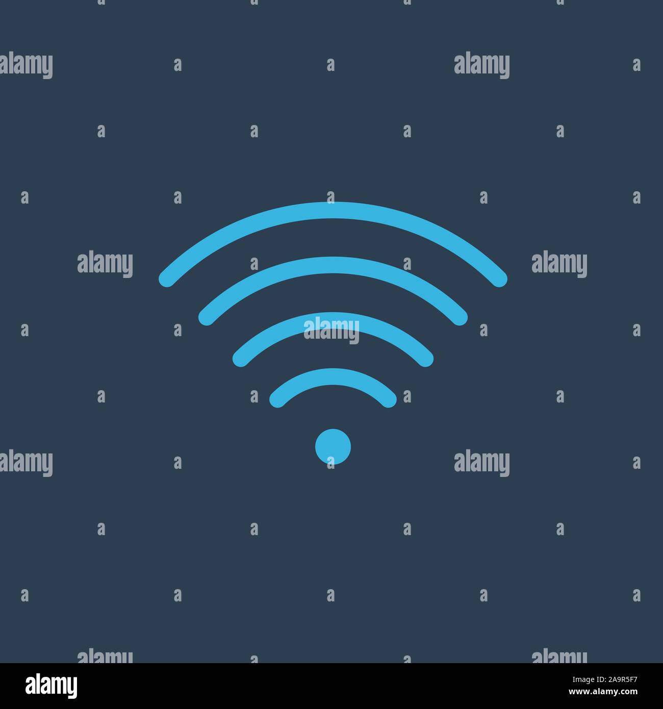 Wifi signal indicator high full signal simple icon. Stock Vector ...