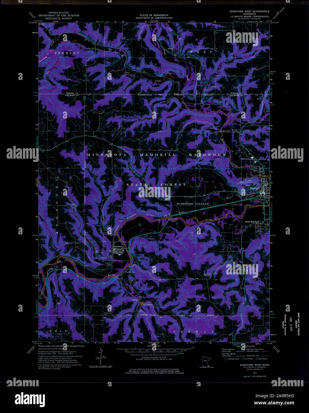 Map of rushford hi-res stock photography and images - Alamy