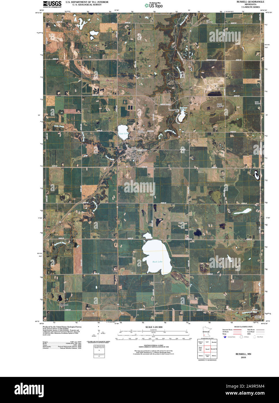 Russell minnesota map Cut Out Stock Images & Pictures - Alamy