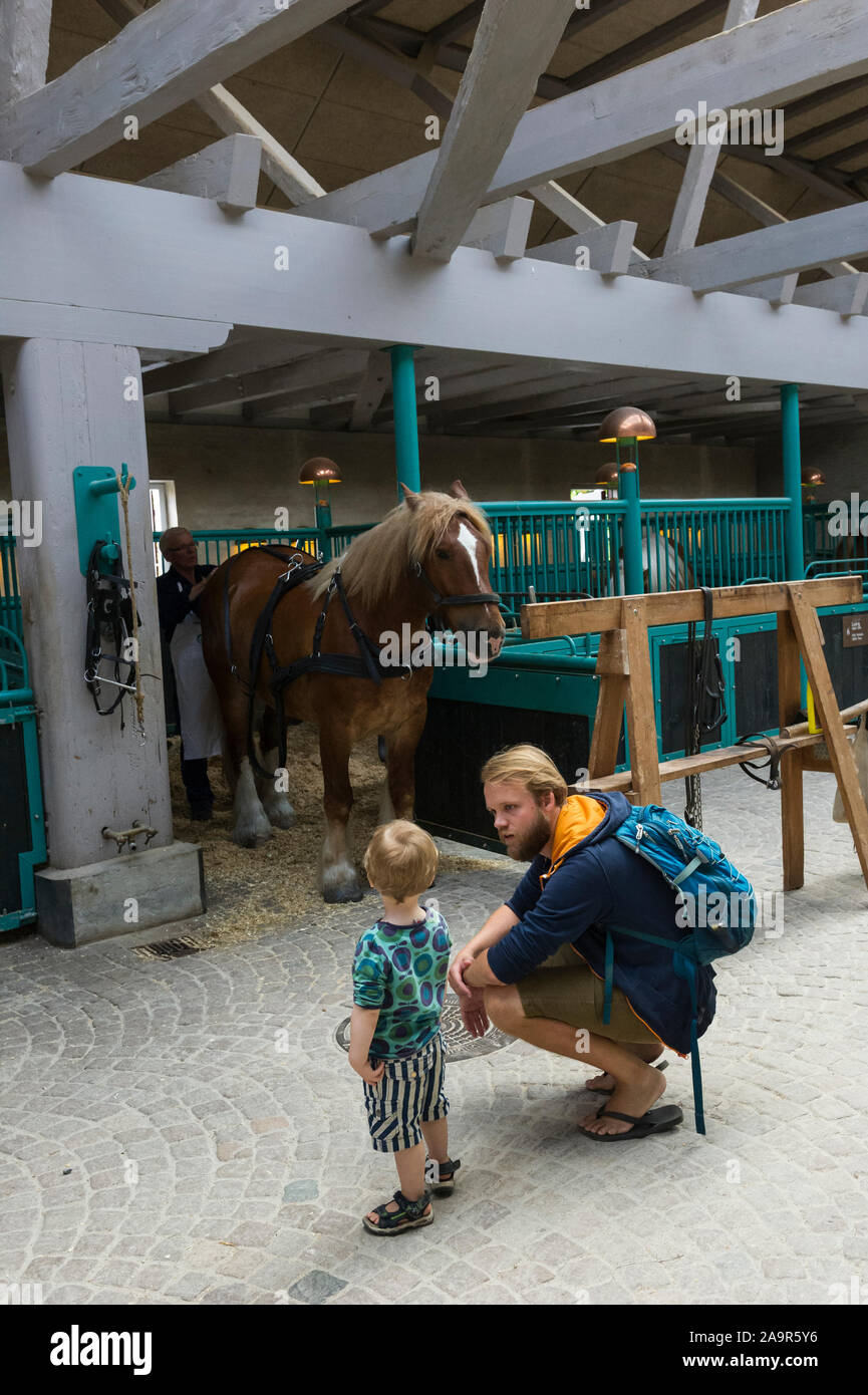 Stable at the Carlsberg Brewery, Copenhagen, Denmark Stock Photo - Alamy