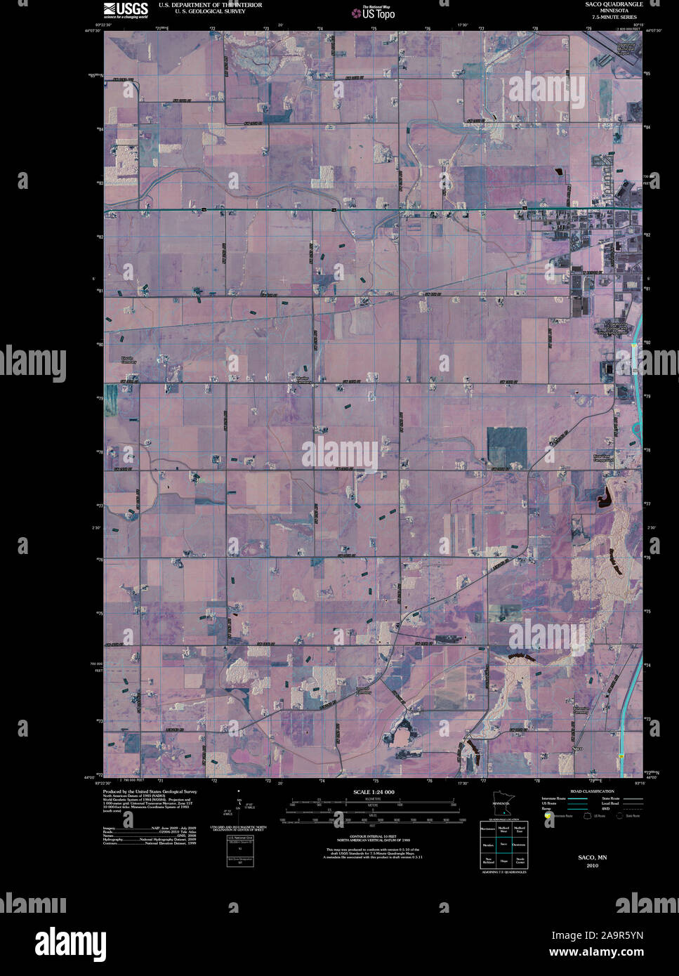Map of saco hi-res stock photography and images - Alamy