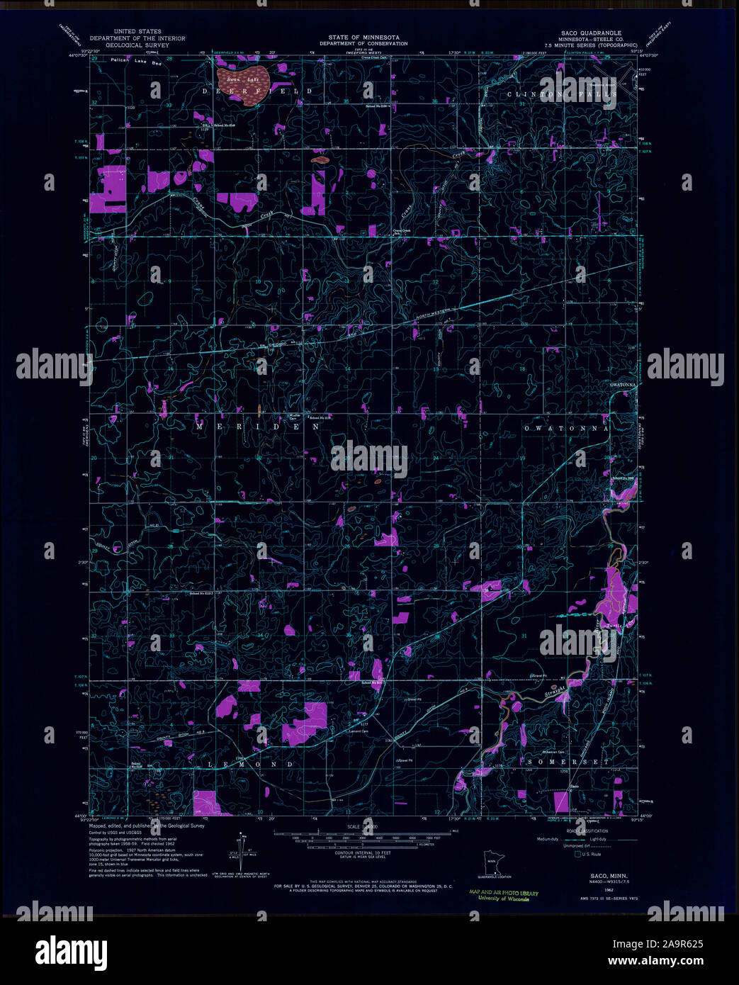 Map of saco hi-res stock photography and images - Alamy